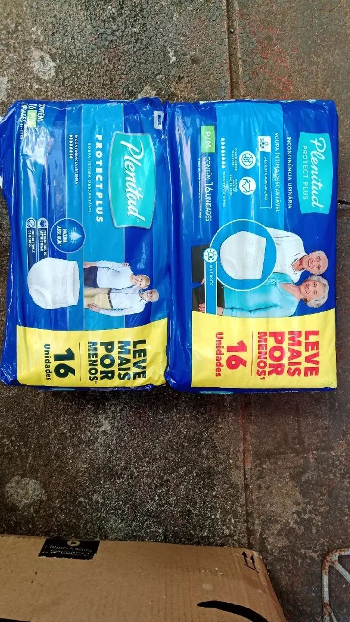 Fralda geriatrica. Roupa intima descartavel. 20 pacotes de 16 unidades ...