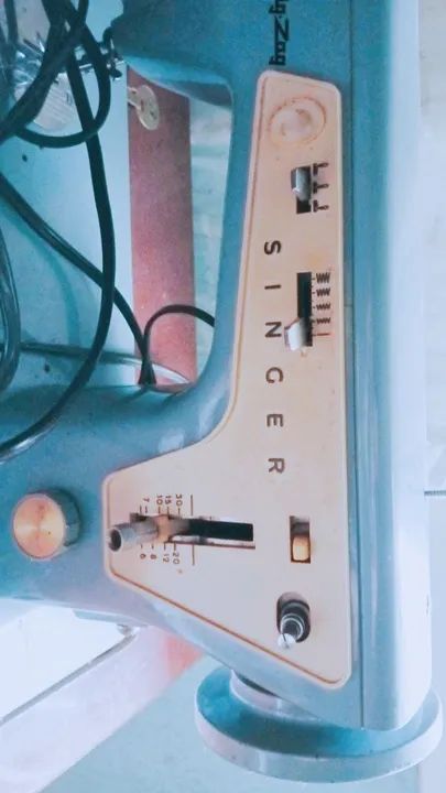 MÁQUINA DE COSTURA SINGER AZUL MODELO ZIG-ZAG - Máquinas de Lavar e ...