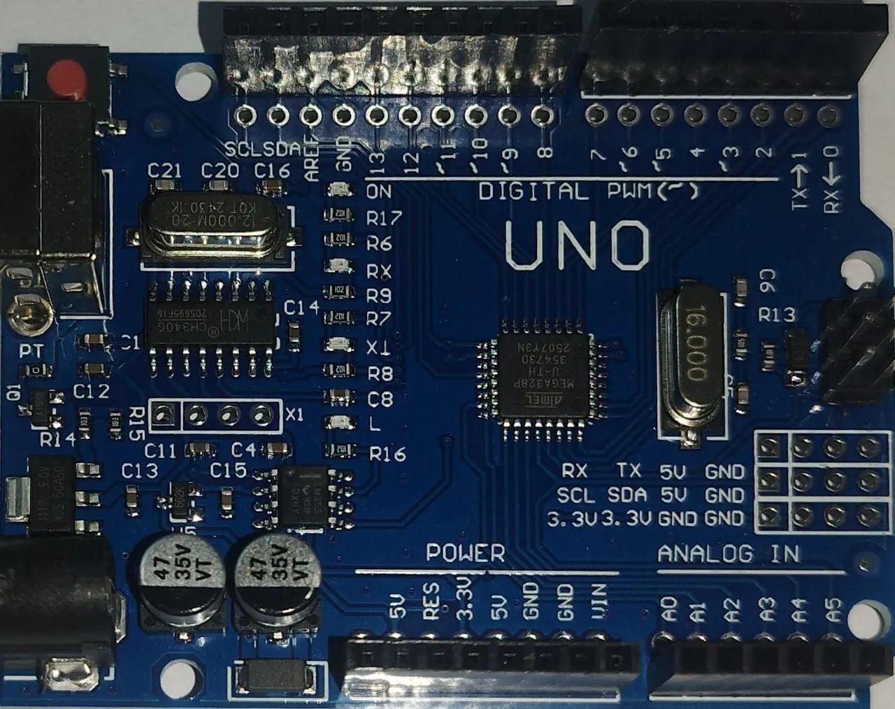 Arduíno UNO R3 (ch340g) atmega 328 smd - Peças de Hardware ...