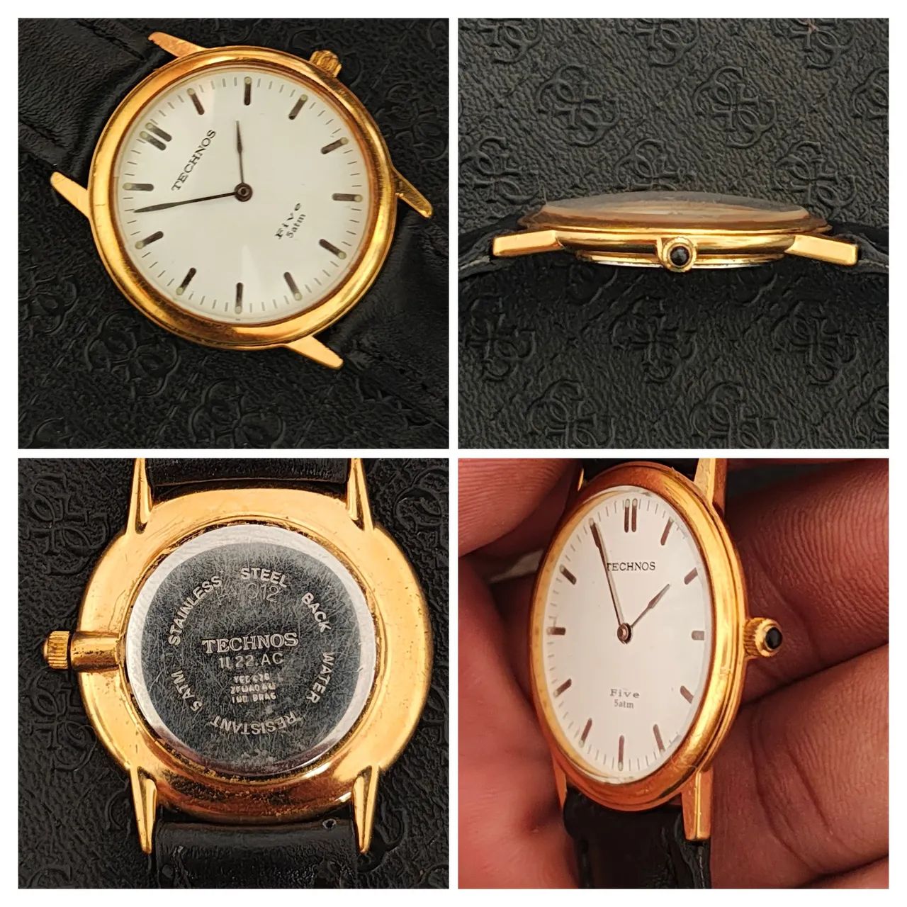 RELÓGIO TECHNOS Five Ultra slim VINTAGE Quartz Clássico - Acessórios ...