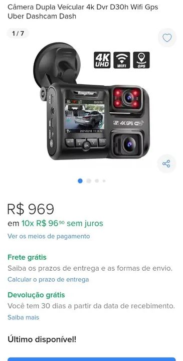 Câmera Veicular 4K GPS Wi-Fi Range Tour - Câmeras e Filmadoras - Irajá ...