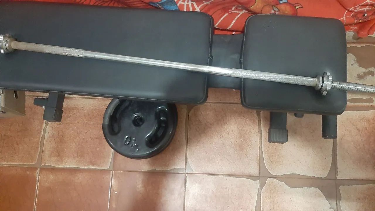 Banco de academia+barra +anilhas - Academia e Exercícios - Parque ...