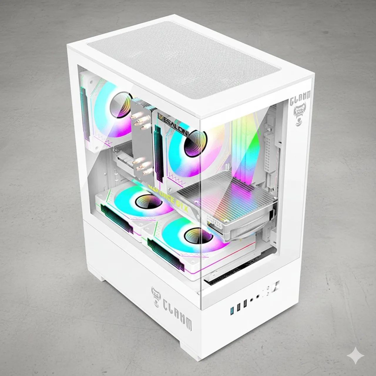 Gabinete Gamer Megalon com Vidro Temperado - Preço Promocional - Peças ...