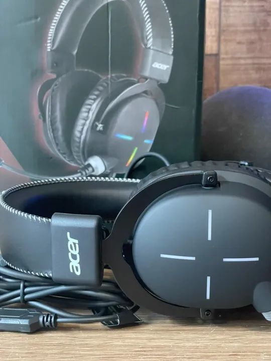 Headset Gamer Nitro NHW200 Gen 2 desing over-ear RGB com Microfone ...