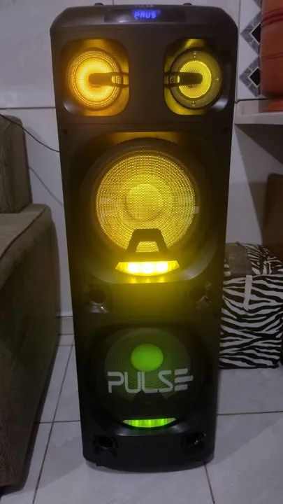 Caixa Amplificada de 12 Pol. 2200W, Bluetooth, Auxiliar, SD, USB, FM e ...