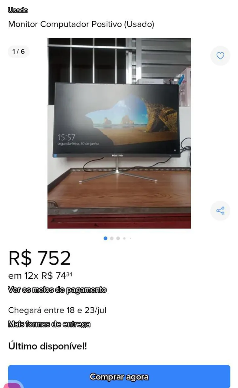 "monitores de computadores" no Brasil