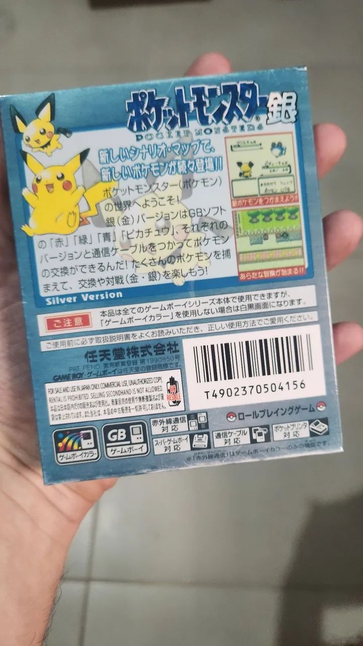 Pokemon Silver Gameboy Color JPN original (caixa repro) - Jogos de ...