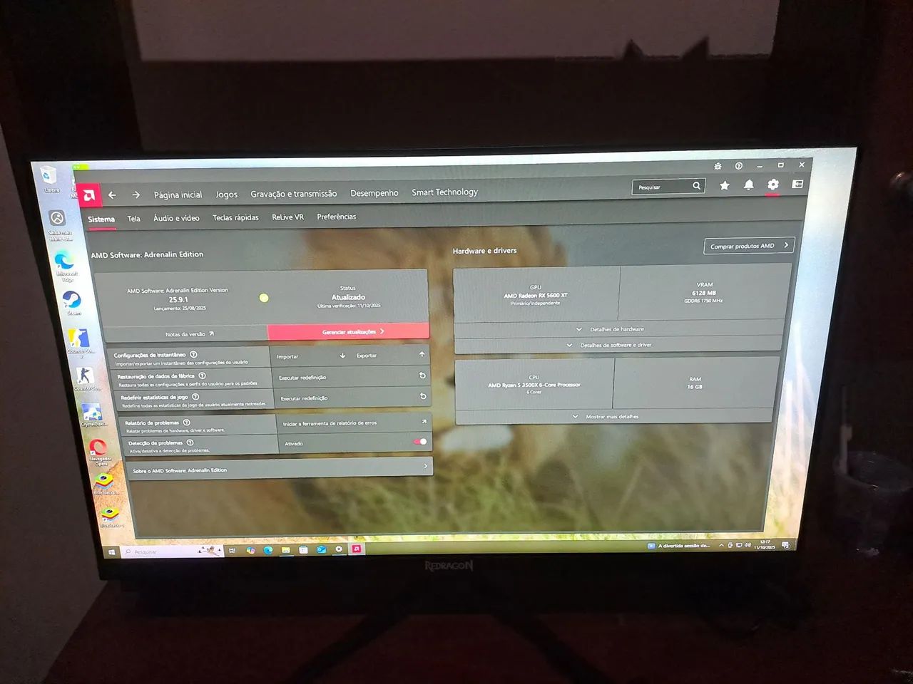 PC Gamer completo Ryzen 5 3500x - RX 5600 XT - Computadores e Desktops ...