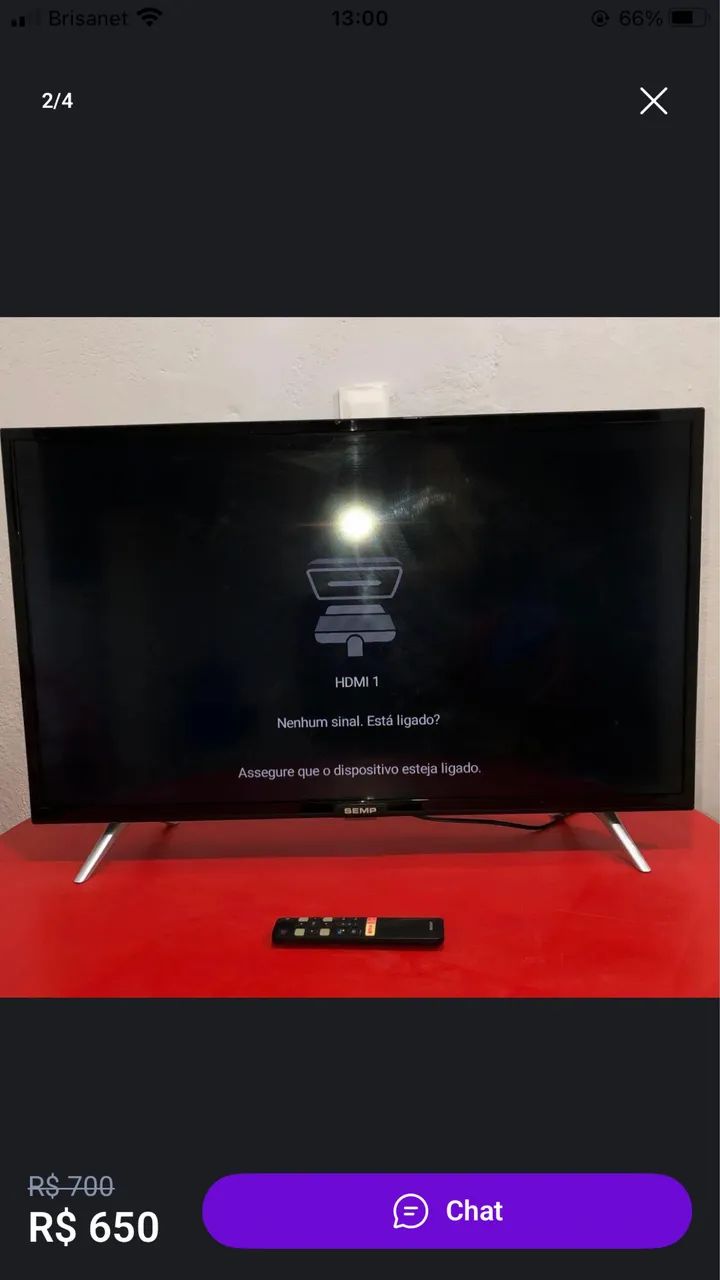 TV Semp 32" Smartv com controle Android tv - TVs - Potengi, Natal ...