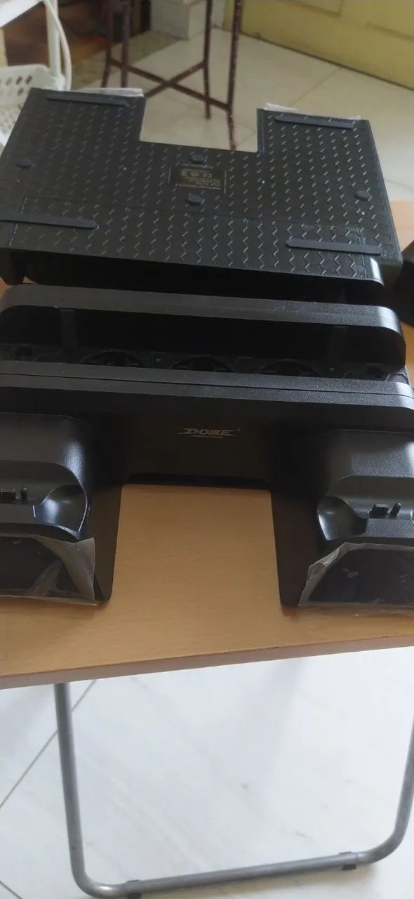 Suporte Base Vertical, Cooler E Carregador Ps4 Slim / Ps4 Pro Dobe Fat ...