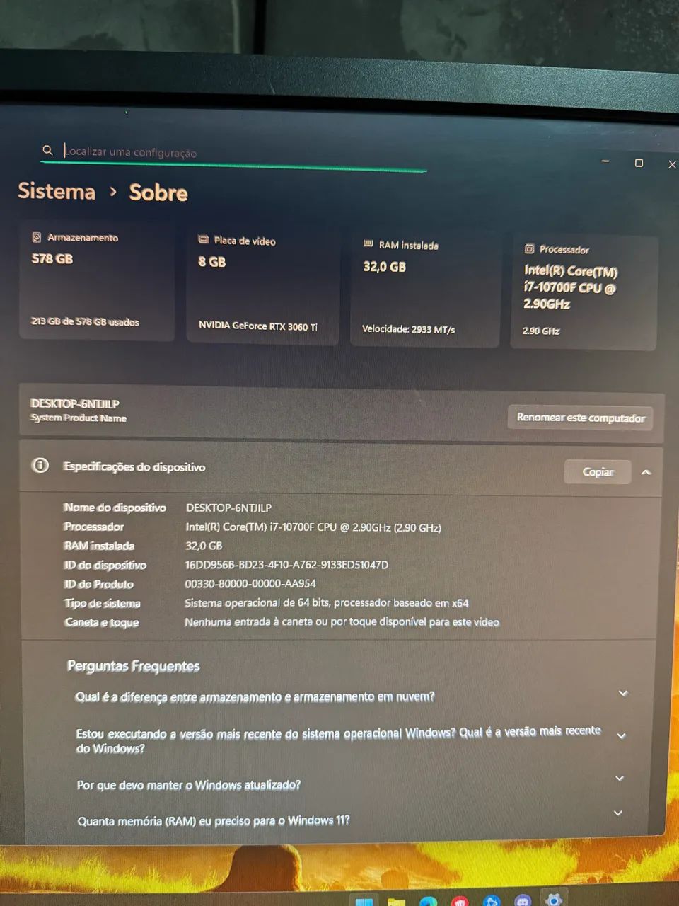 PC GAMER i7 10ª + RTX 3060Ti - Computadores e Desktops - Alvorada ...