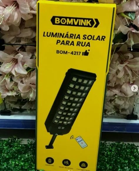 Com Sensor de Movimento Para Rua - BOM-4217 Luminária Solar LED ...