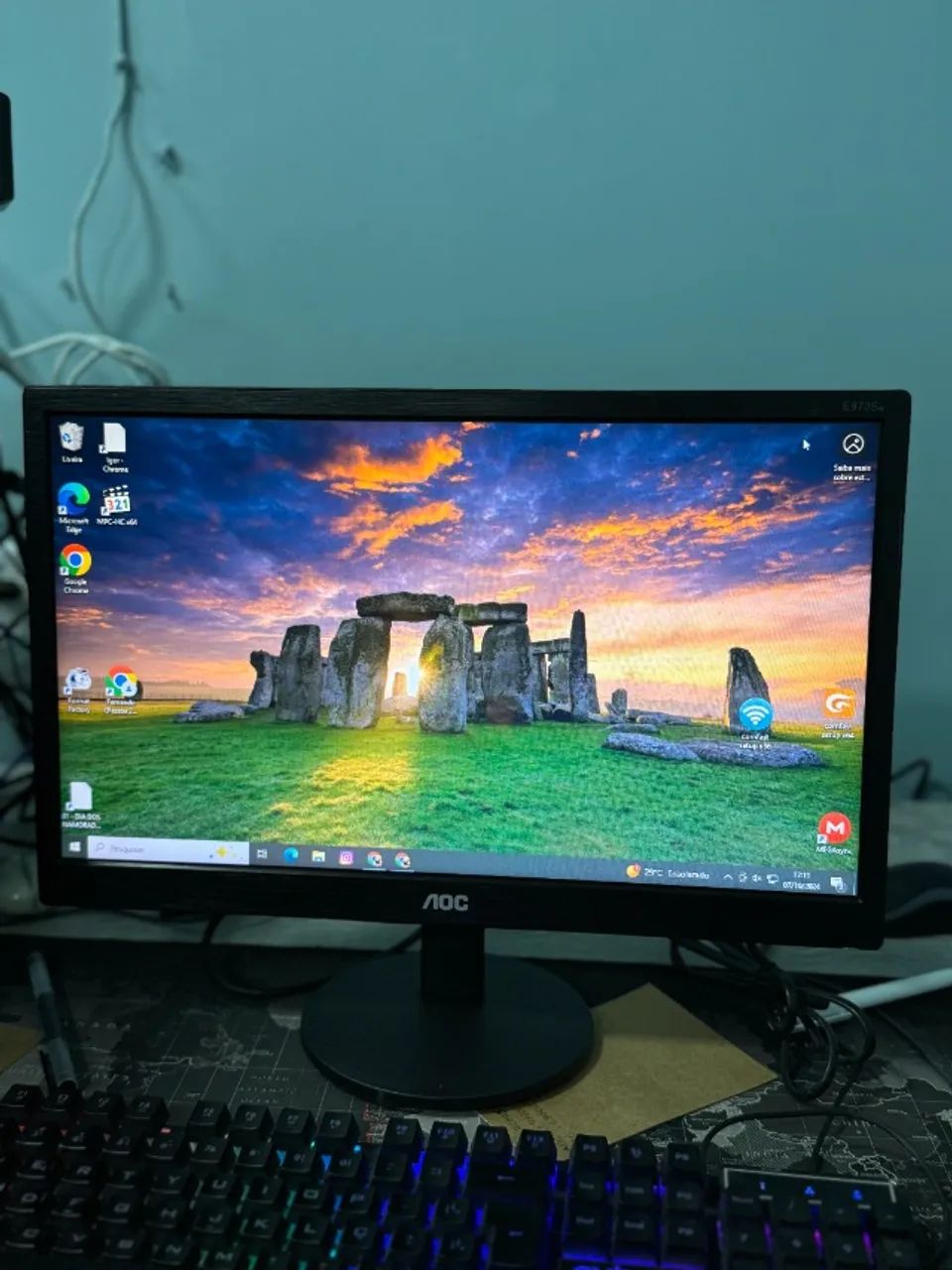 Monitor Aoc Led, 18.5 polegadas, Widescreen, Vga - E970swnl - Monitores - Cruz das Armas, João ...