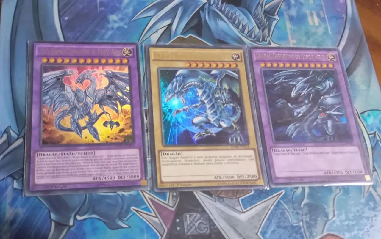 Cartas Yu Gi Oh Dragão Branco De Olhos Azuis Hobbies E Coleções