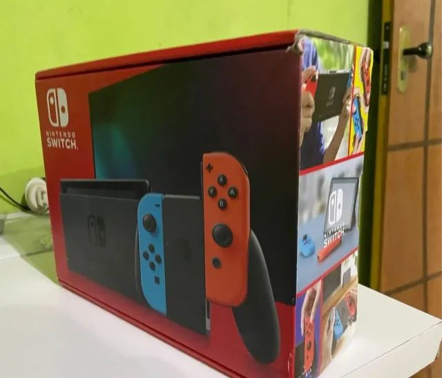 Nintendo Switch V2 (100% NOVO) - Consoles de Vídeo Game - Chácara Real ...