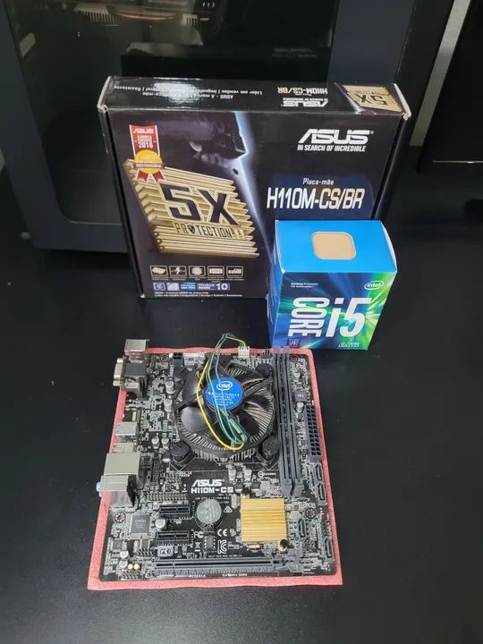 Placa-mãe Asus H110M-CS/BR + processador Intel i5 - Computadores e Desktops - Kátia ...