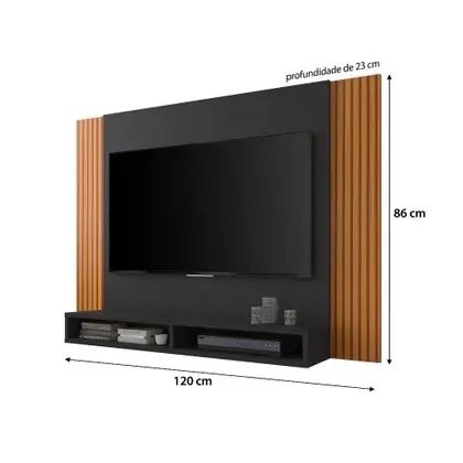 Painel Tokyo Para Tv Até 43 Polegadas Com 02 Nichos - Racks e Painéis - Conjunto Residencial ...