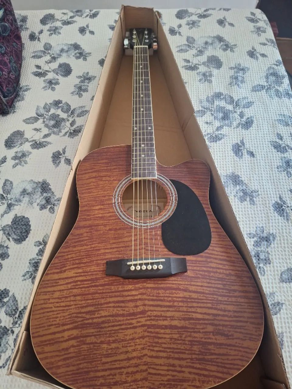 VIOLÃO ELÉTRICO VOGGA VCK370 MF FOLK AÇO - Instrumentos musicais - Asa ...