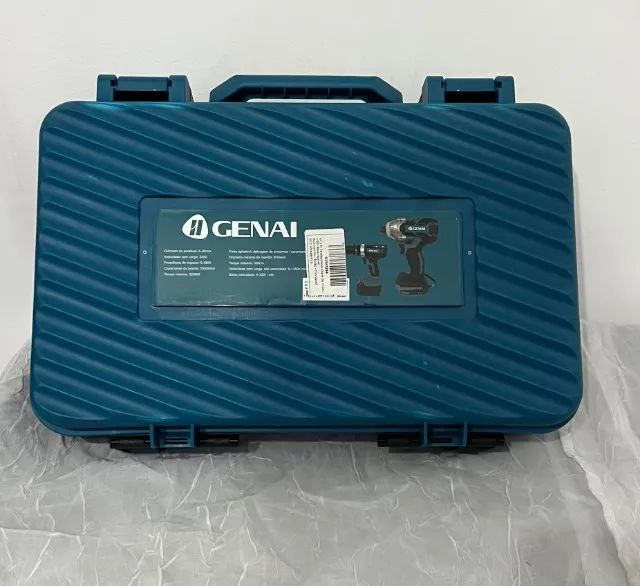 Kit Genai 68v Brushless Chave Impacto + Furadeira Gn466 Azul 50hz60hz ...