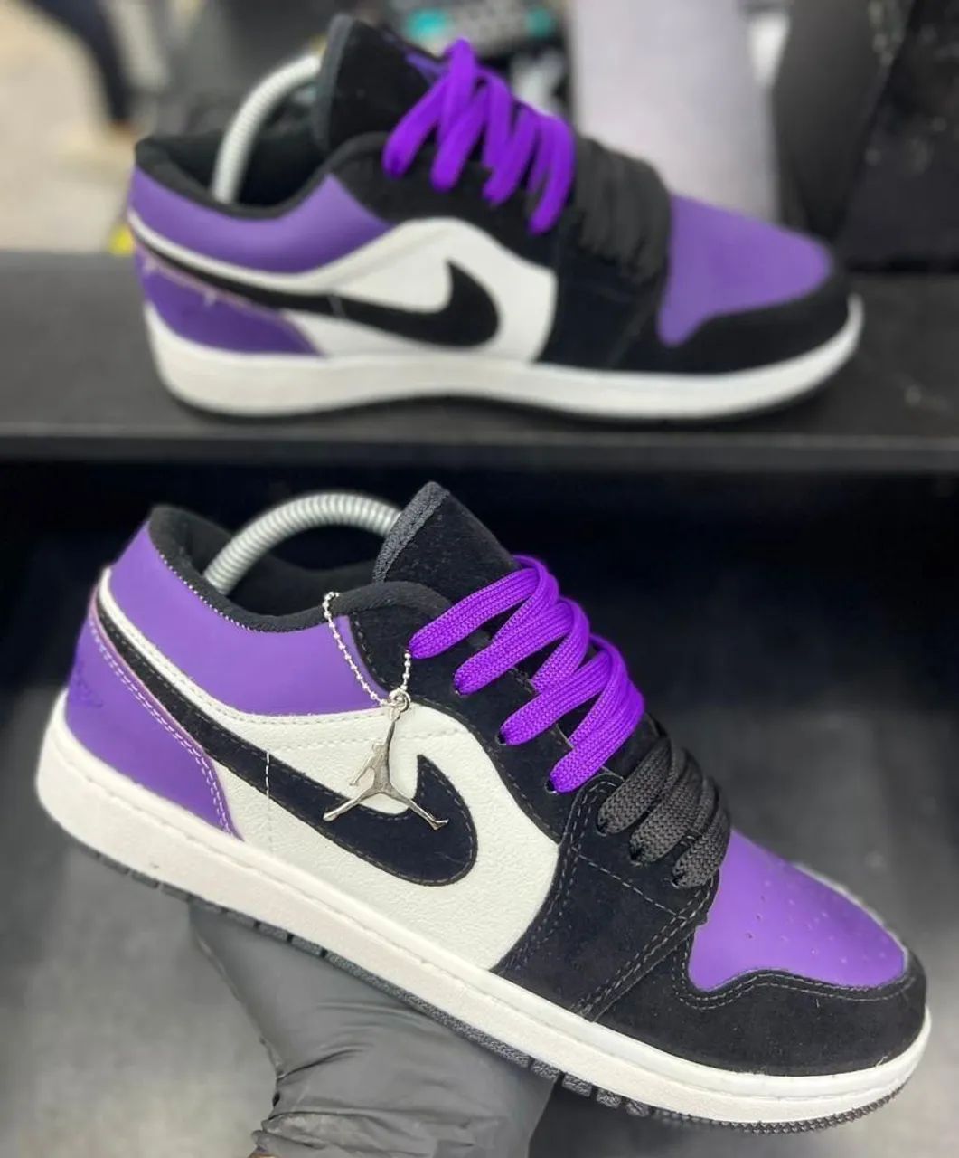Tênis Jordan 1 Low Roxo e Preto - Novo! - Calçados - Parque Terra Nova ...