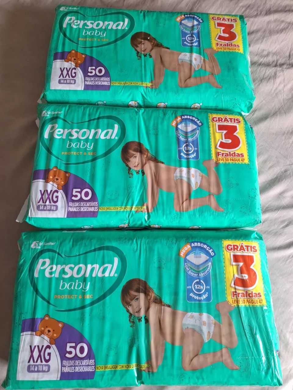 Fralda personal XXG 3 pacote - Maternidade e Cuidados com o Bebê - Céu ...