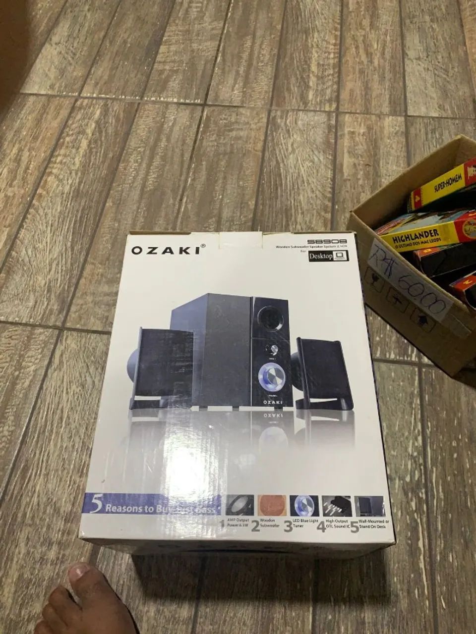 Caixa de som para PC Ozaki Wooden Subwoofer (9W RMS) Speaker System 2 ...