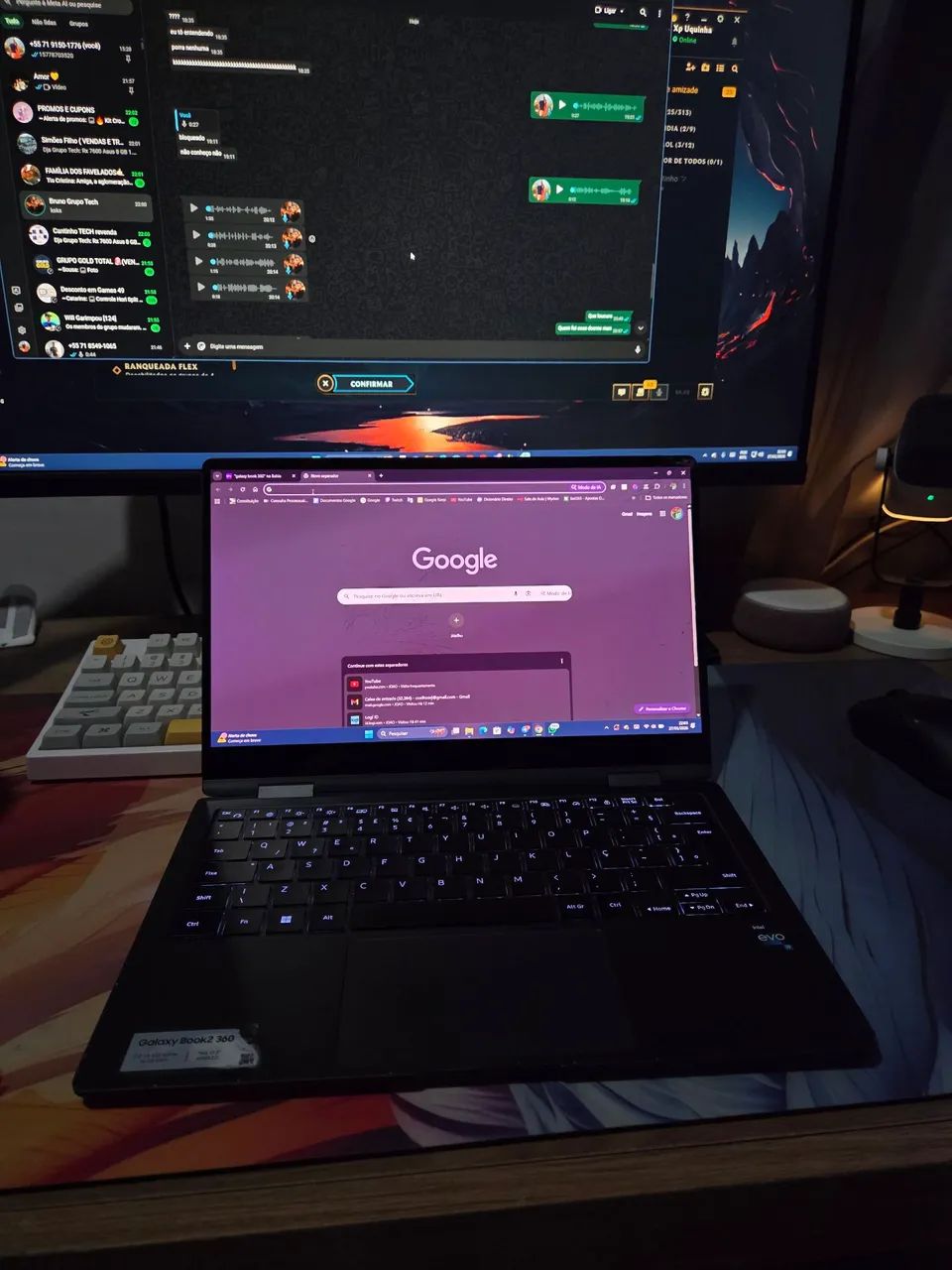 Notebook - Galaxy Book 2 360 Intel i7 EVO [com avaria leve na tela ...