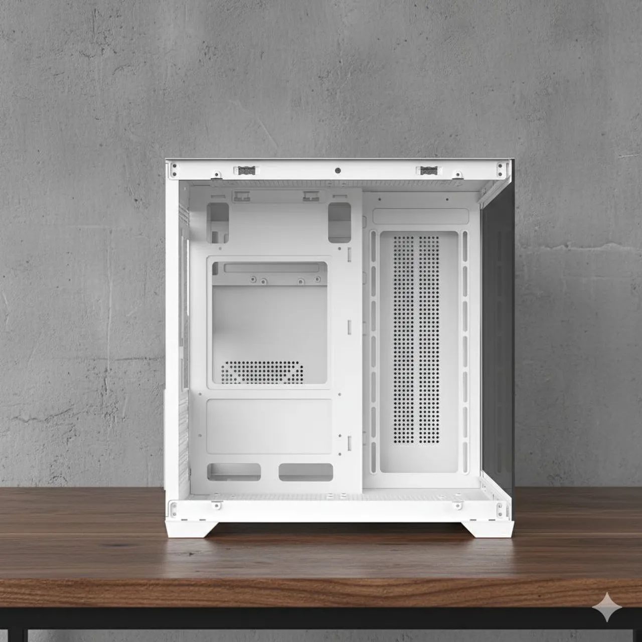 Gabinete Gamer Grodd Snow - Com 5 Fans Rgb - Vidro Temperado - Peças de ...