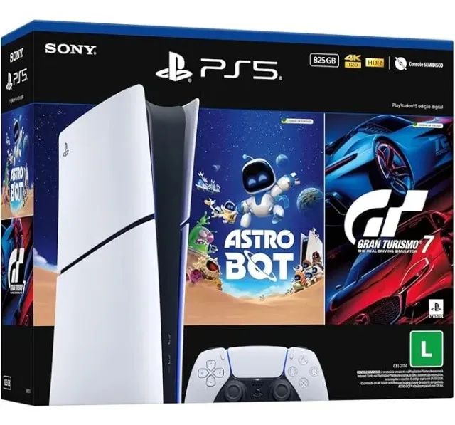 Console Playstation®5 Slim Digital - Pacote Astro Bot E Gran Turismo 7 ...