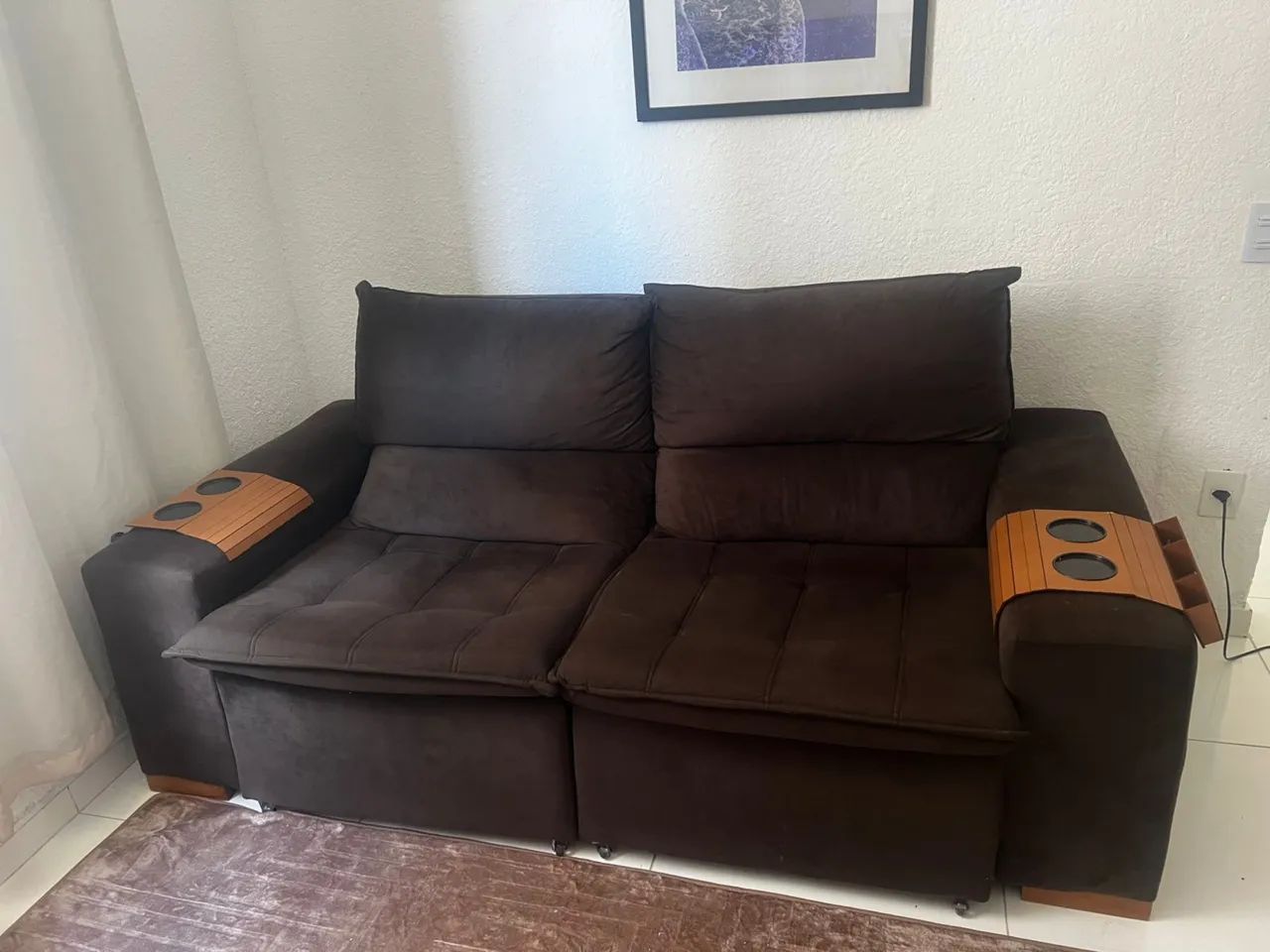 Sofá Retrátil 3 lugares baixei pra vender - Sofás e Poltronas - Ponto ...