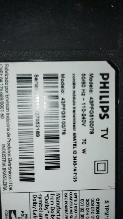 TV Philips 43 polegadas Smart - TVs - Residencial Bosque dos Ipês, São ...