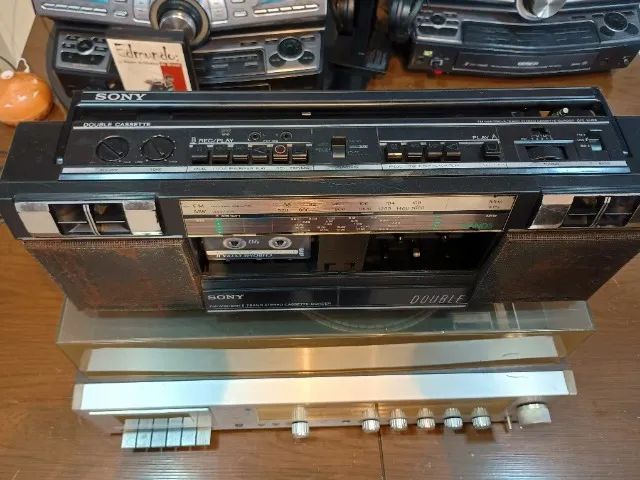 ANTIGO RÁDIO SONY CFS- 1148S GRAVADOR DOUBLE DECK LEIA A DESCRIÇÃO ...