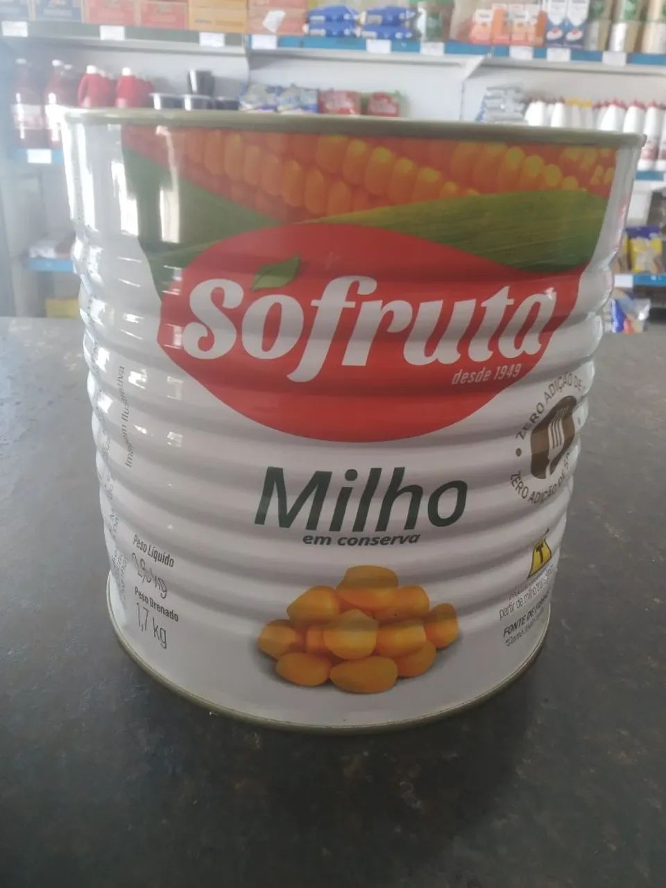 Vendo lata de milho só fruta 1,7kg - Gastronomia e Hotelaria - José de ...