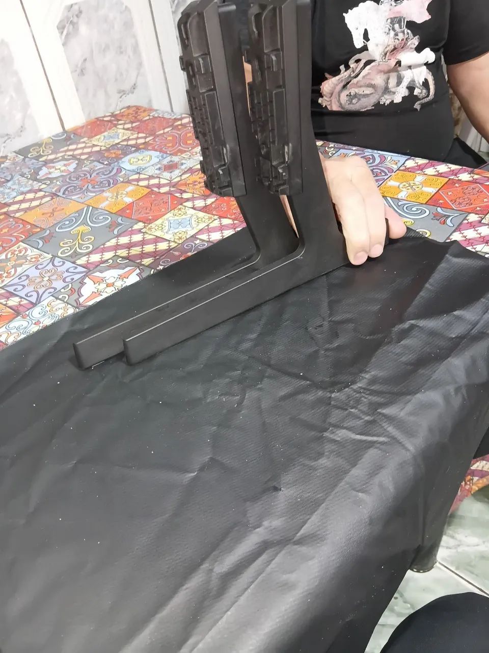 Pezinho da smartv 60DU7700 com adaptador cabo coaxial brinde Samsung ...