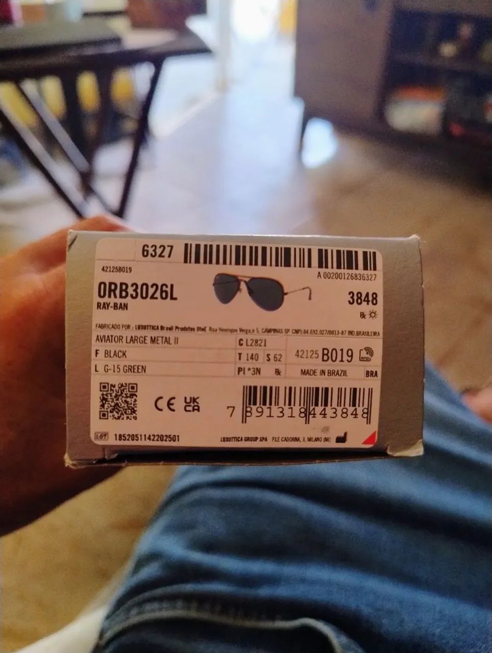 Óculos de Sol Ray-Ban Aviator Large Metal Ii 0RB3026L L2821 Tam 62 ...