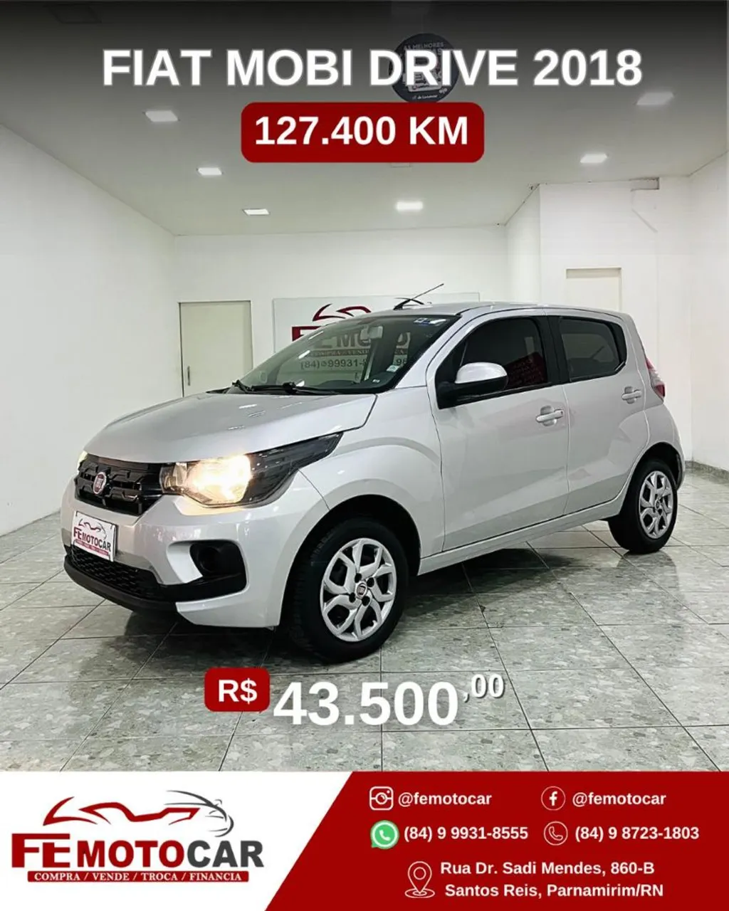 Fiat Mobi 2018 Usados e Novos no Rio Grande do Norte, RN