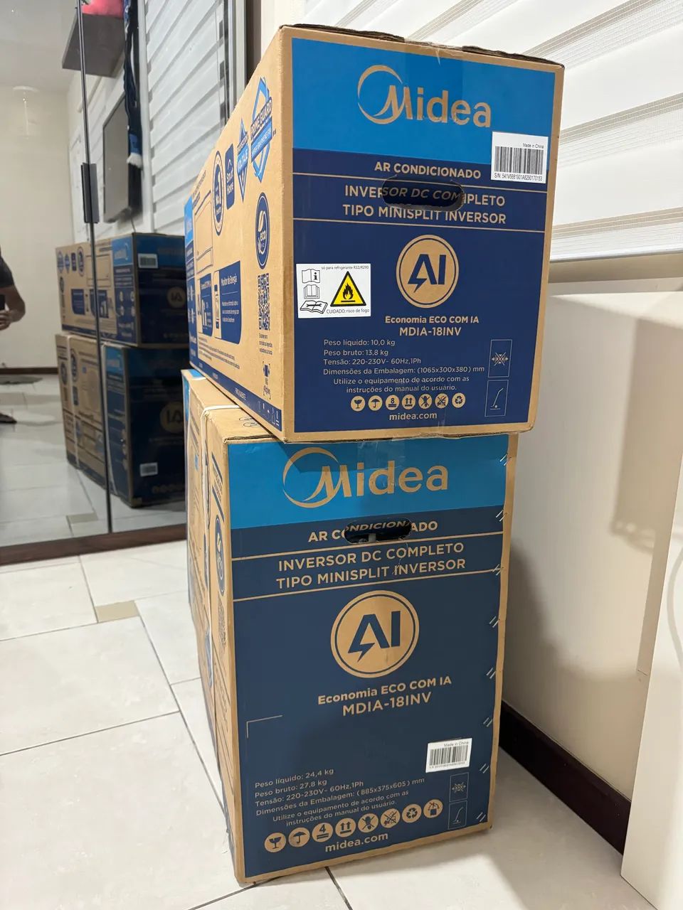 Ar Condicionado Midea Inverter 18.000 BTUs Quente/Frio - Novo Lacrado ...