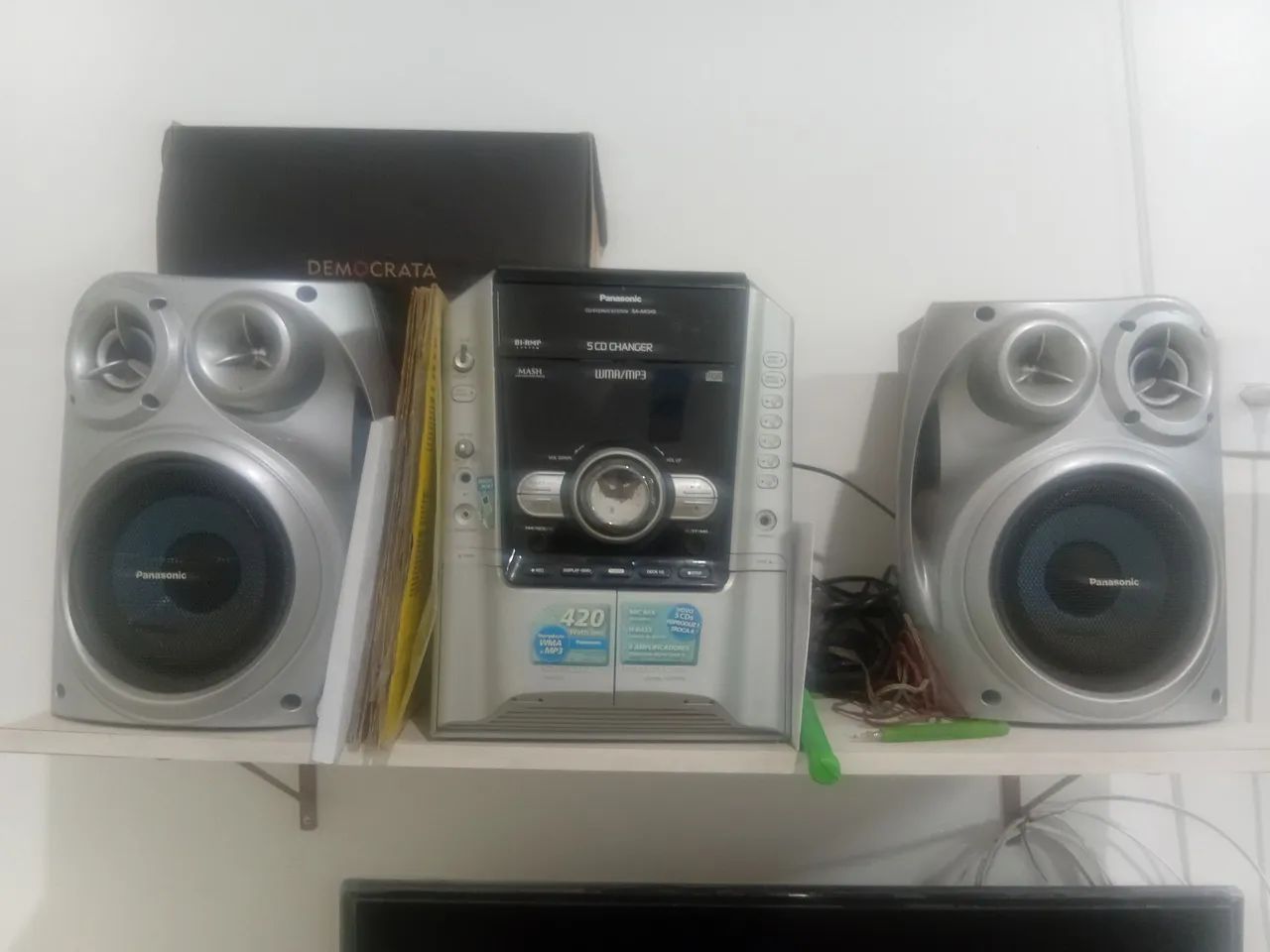 Som Panasonic 420 - 3 CD Player - 2 Caixas Acústicas - Aparelhos de Som ...