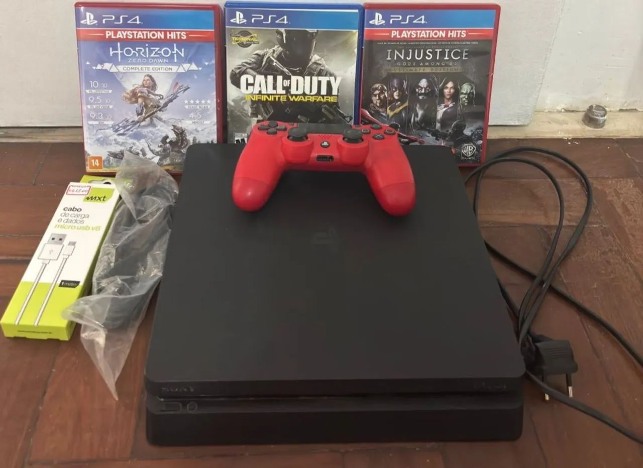 Playstation 4 sim 1tb completo + 3 jogos - Consoles de Vídeo Game ...