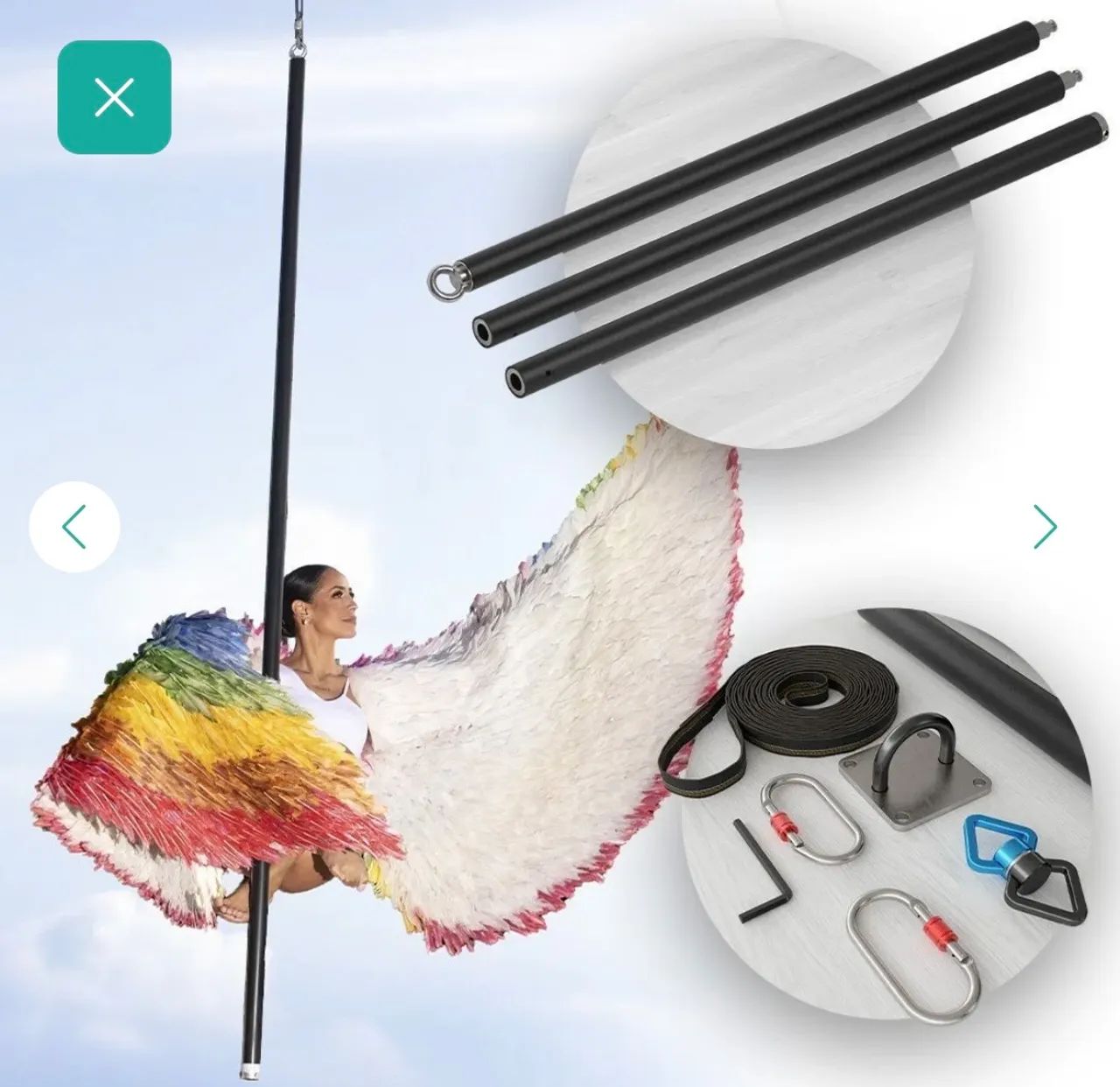 Kit Pole Dance - Ideal para Academia e Treino em Casa - Academia e ...