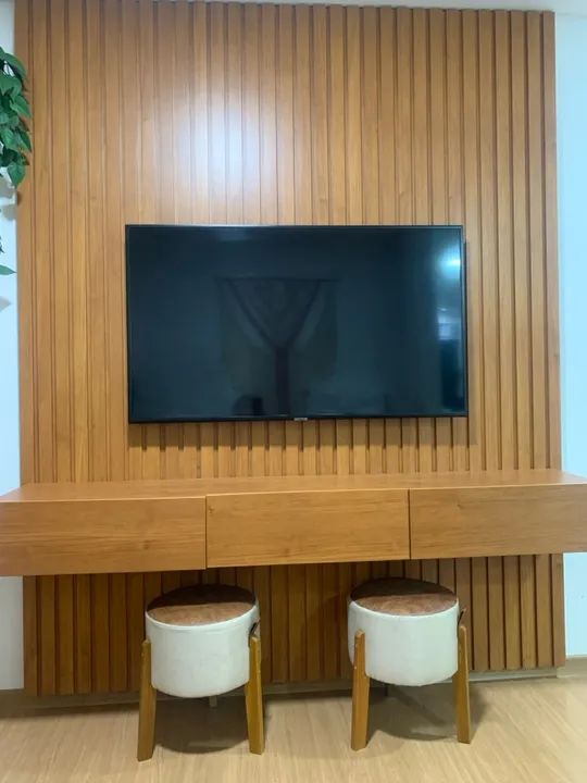 Conjunto de Painel, prateleira, Puff, e espelho: - Racks e Painéis - São Cristóvão, Salvador ...