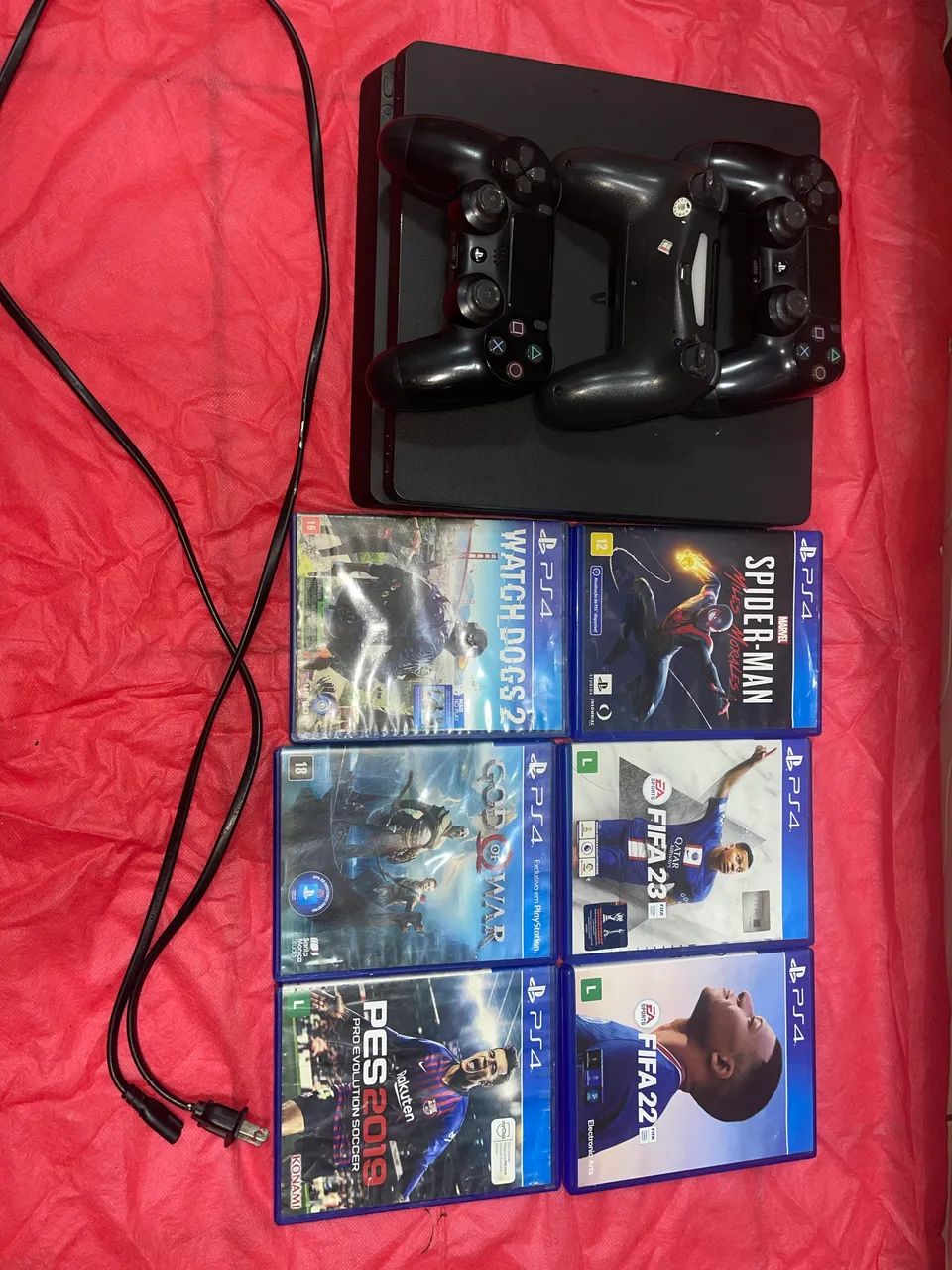 Ps4 slim 1TB 3 controles (incluso 6 jogos CD) - Consoles de Vídeo Game ...