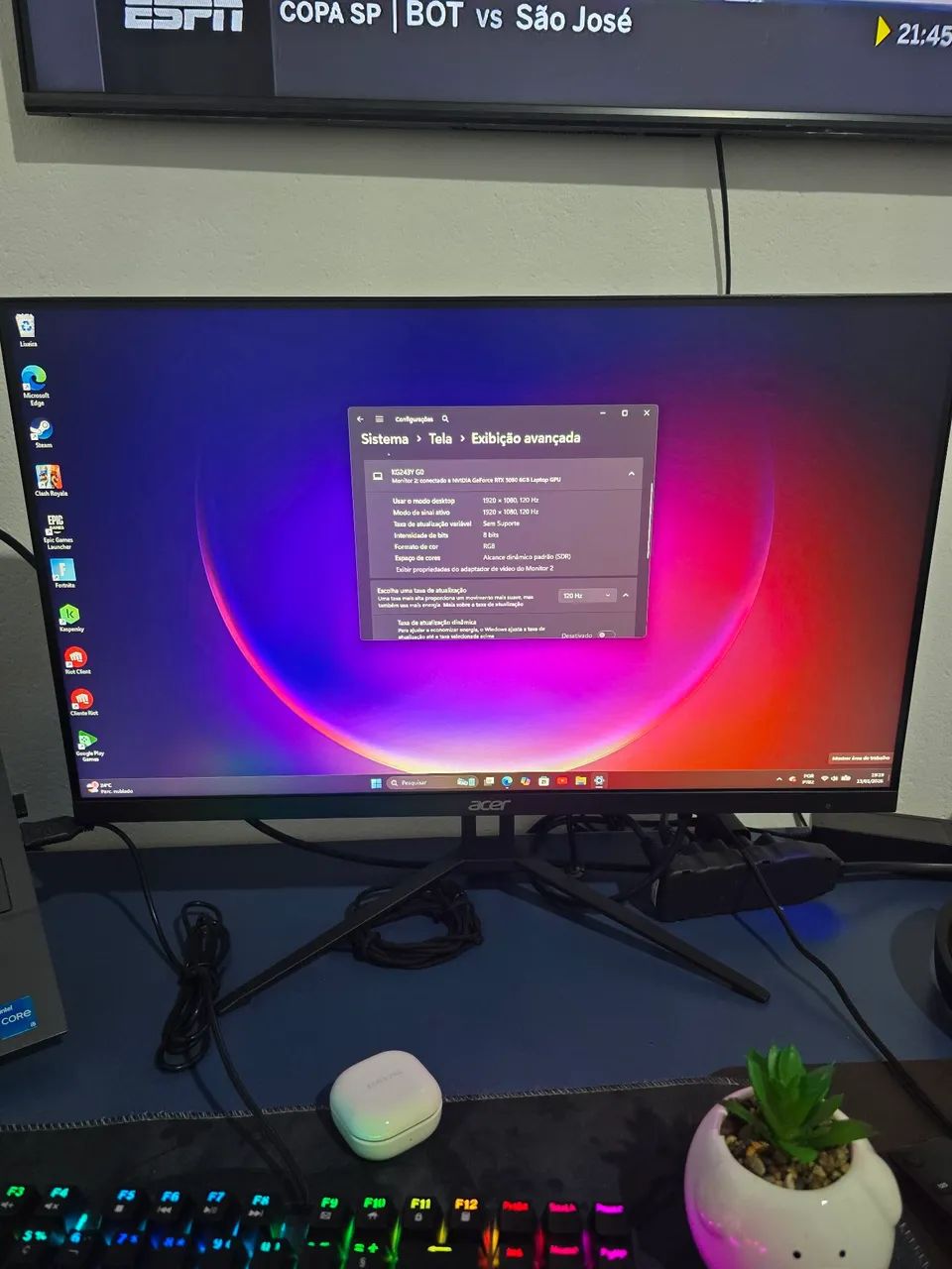 Monitor Acer 23,8. 120hz Fhd Led Ips Zero Frame - Monitores - Riacho ...