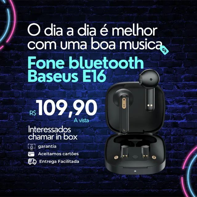 "fone de ouvido baseus" no Brasil