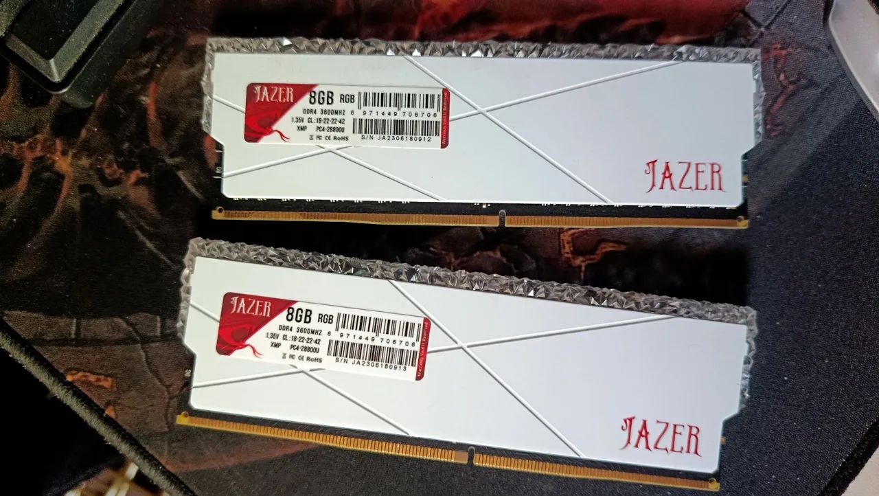 Memórias ram 2×8=16gb 3600mhz jazer diamantes - Memória RAM - Conjunto ...