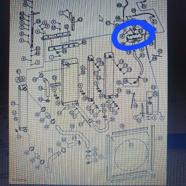 John deere escavadeira tampa reservatorio agua nova original AT310335 ...