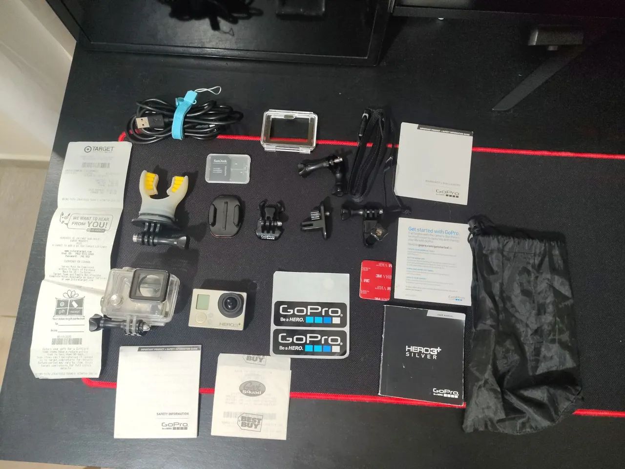 GoPro HERO3+ Silver com NF + Kit Completo Original - NÃO LIGA - Câmeras ...