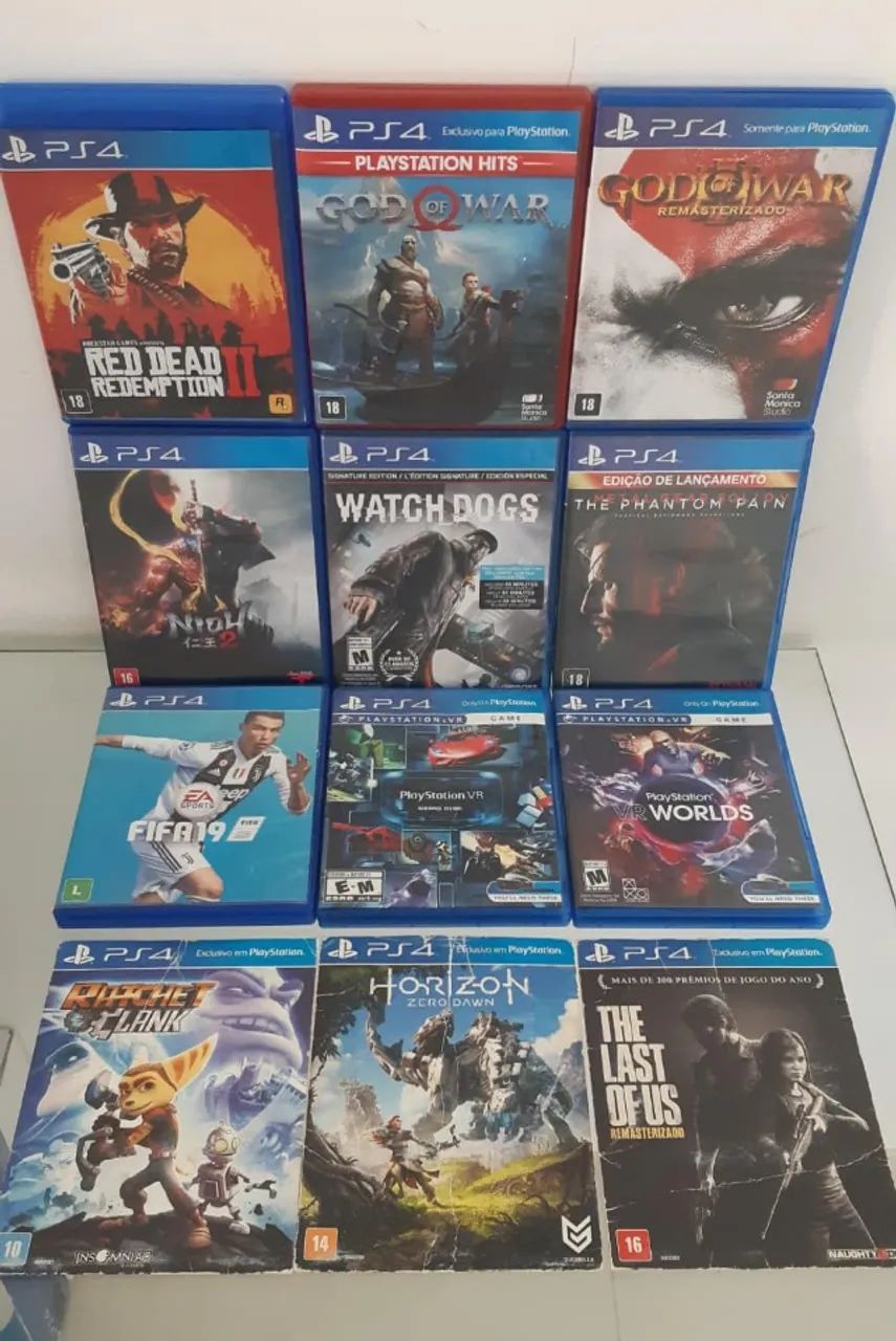 Jogos PS4 Red Dead+Horizon +The last+Ratchet+Nioh 2+God of War+Watch ...