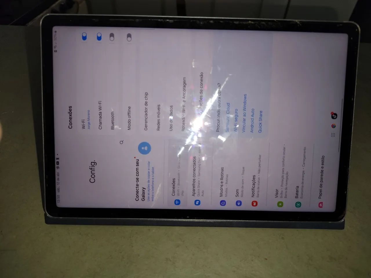 Tablet samsung S9 FE 128gb e 6 ram acompanha caixa, caneta pen,capa ...