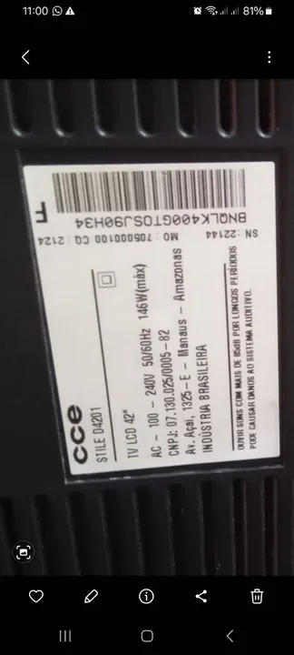 "cce 42 polegadas" - TVs no Brasil